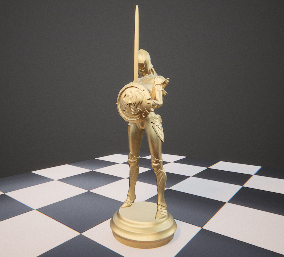 OBJ file CHESS SET - KNIGHT THEME - BASIC SET ♟️ ・3D printing design to ...