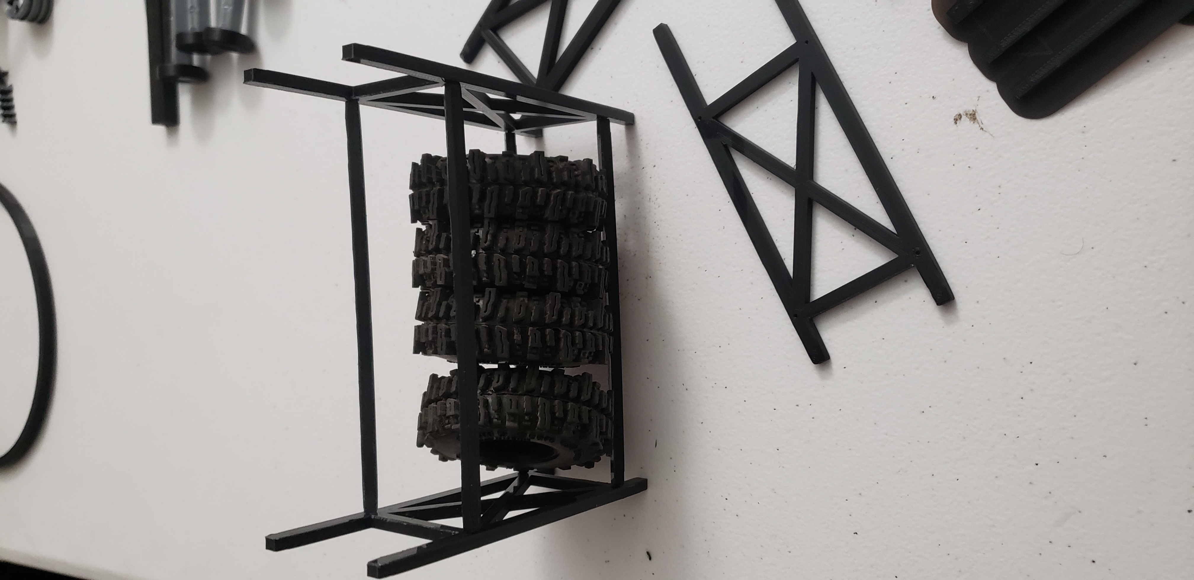 STL file 1:24 scale tire rack 🌆 ・3D printing design to download・Cults