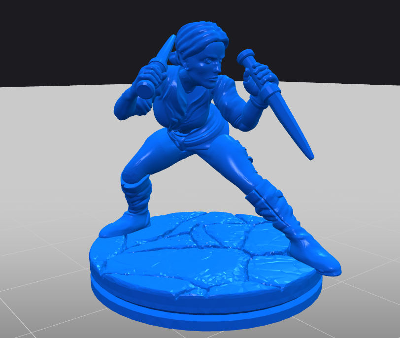 ♀️ Female Elf Rogue Dual Weilding Daggers・Free 3D File for ・Cults