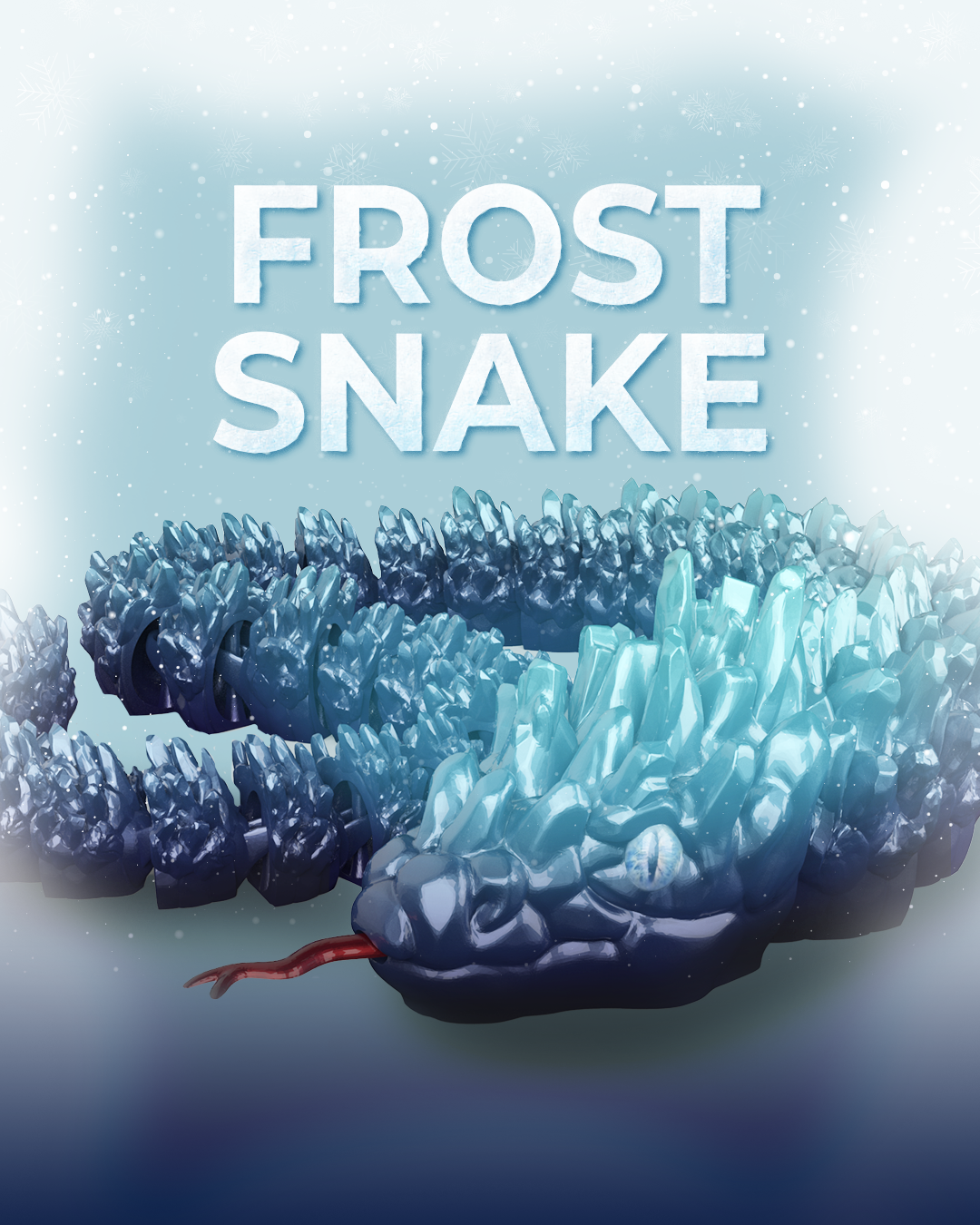 🐍 Frost Snake・ STL File for 3D printing・Cults