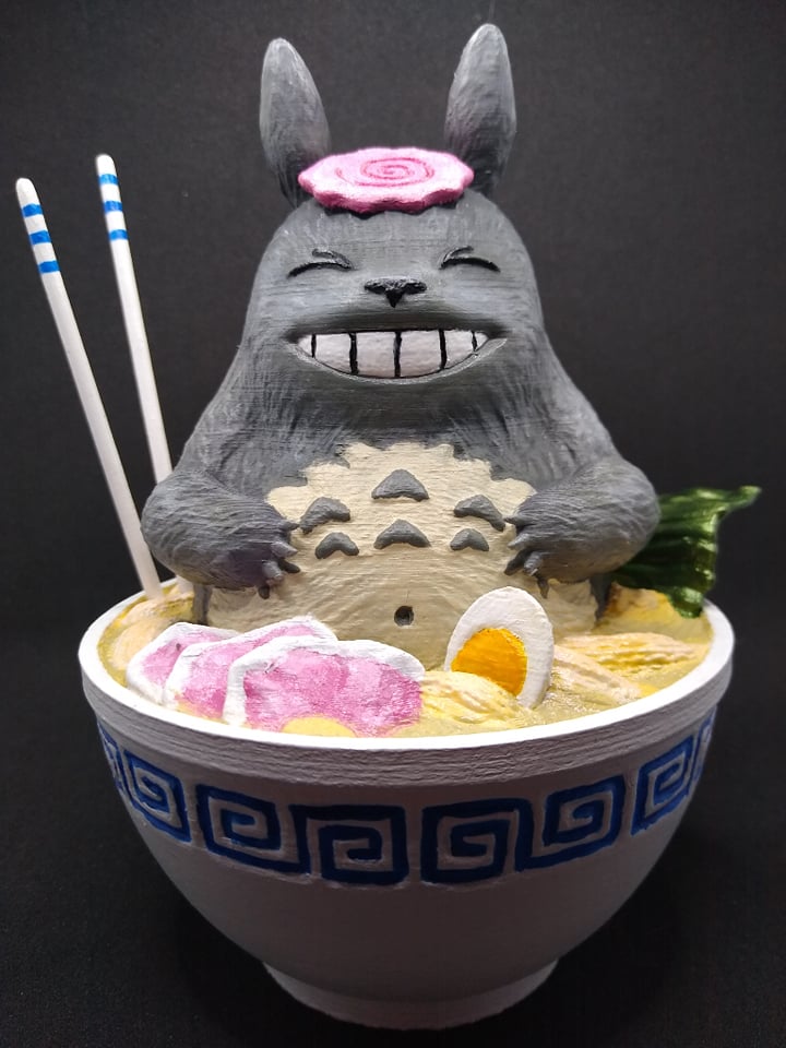 🍜 Totoro Ramen Bowl - Coin Bank - Container・ 3D File for ・Cults