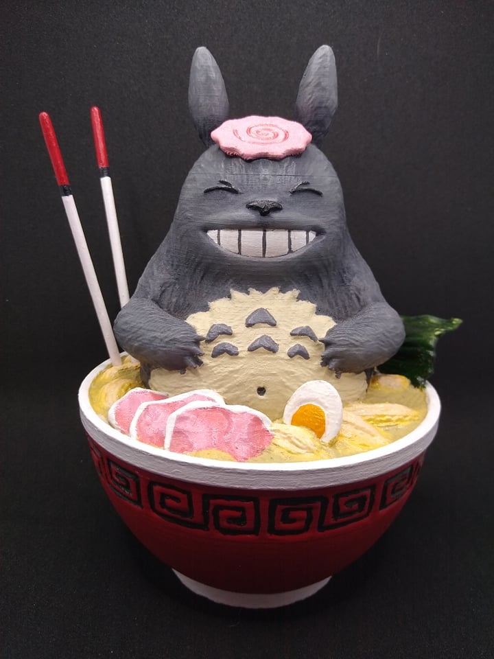 🍜 Totoro Ramen Bowl - Coin Bank - Container・ 3D File for ・Cults