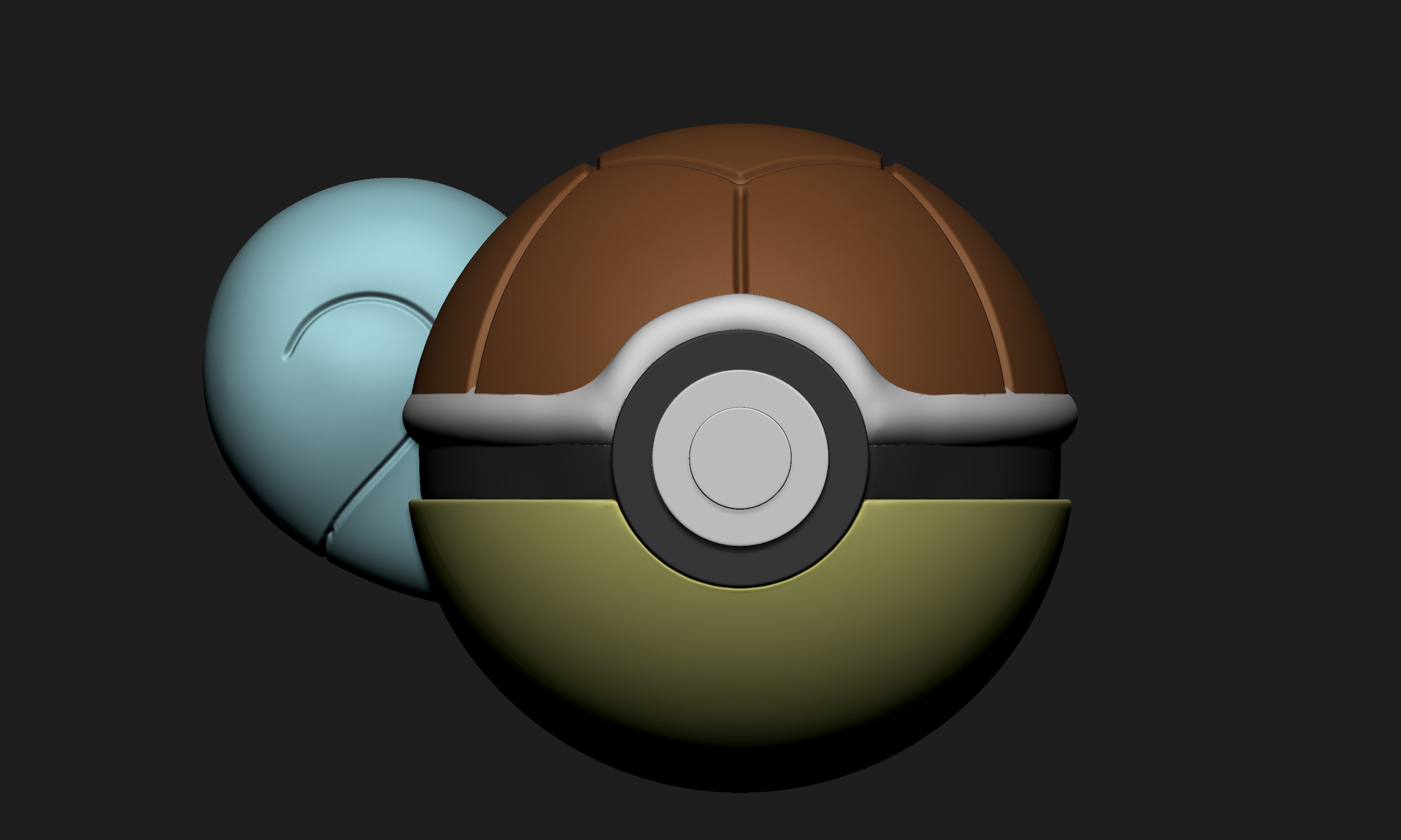 🐉 Pokemon Squirtle Pokeball・Free STL File for ・Cults