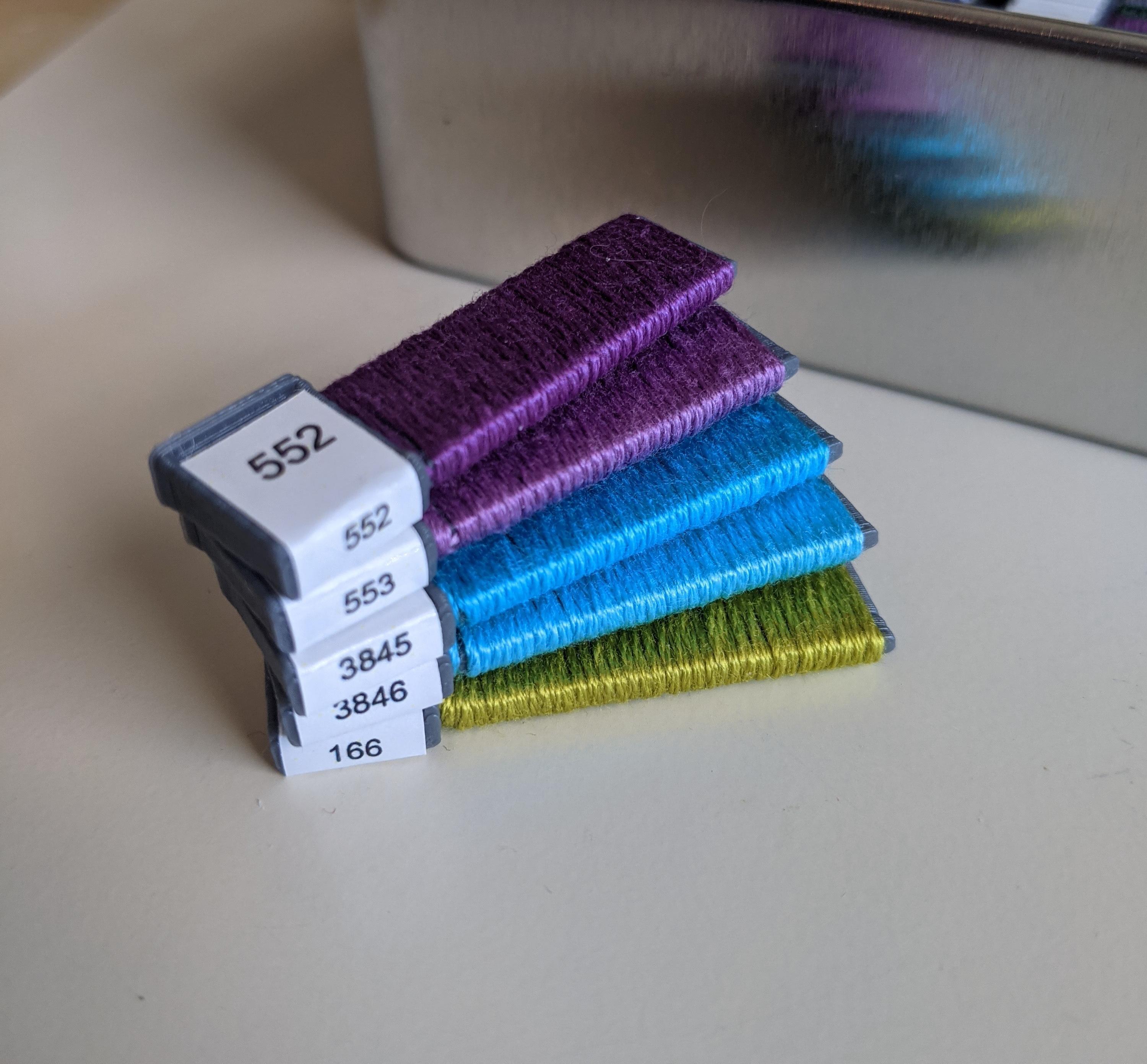 Imprimir en 3D Muestras de colores de hilo de bordar modular magnético ...