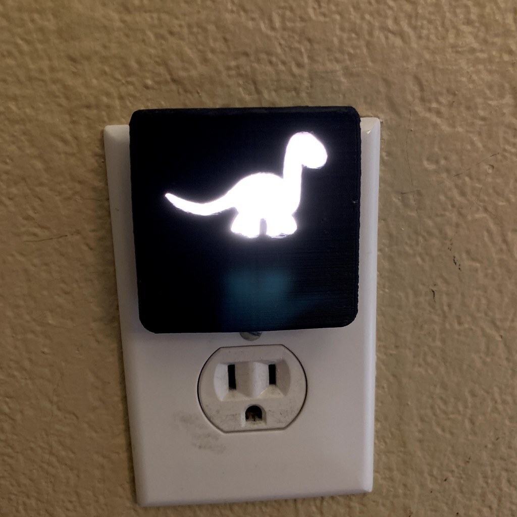 Free 3D file Night Light Cover 🦖 ・3D printable model to download・Cults