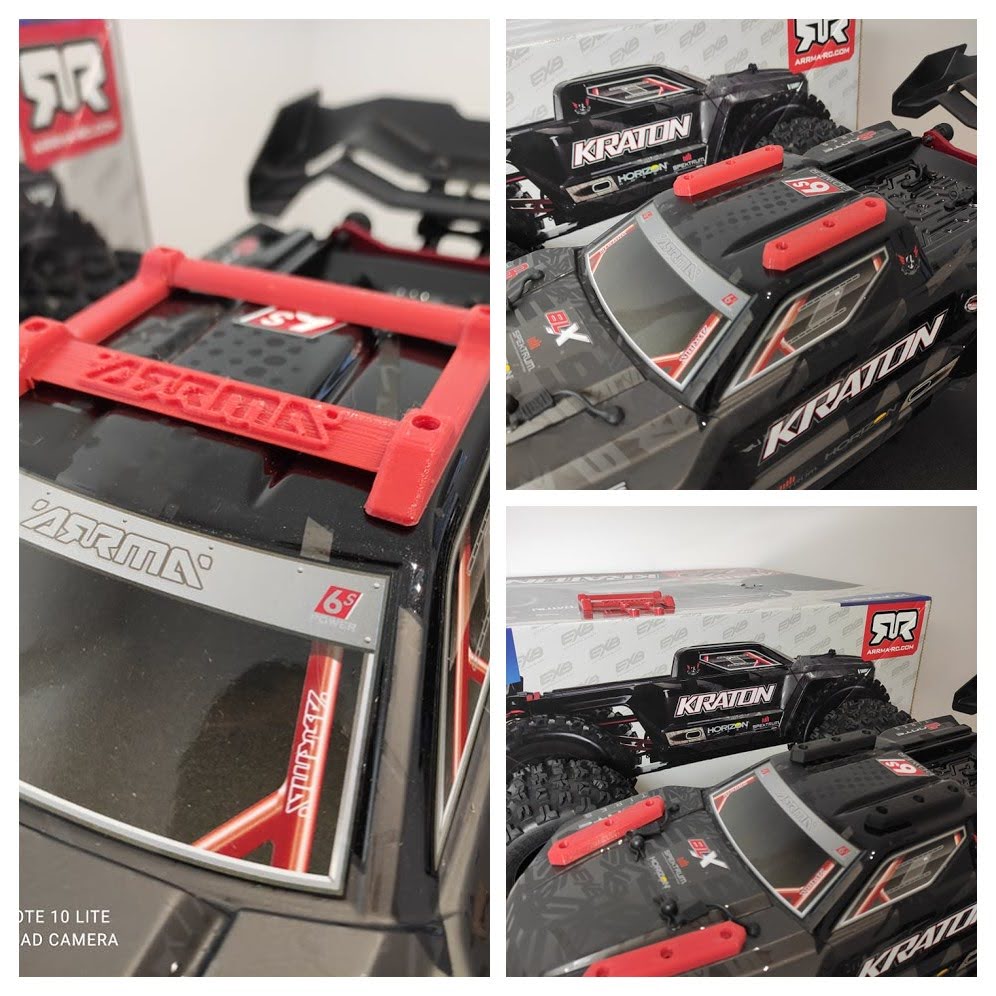 STL file skid plate, roof, roof reinforcement, (cage), Arma Kraton 6s 📱 ...
