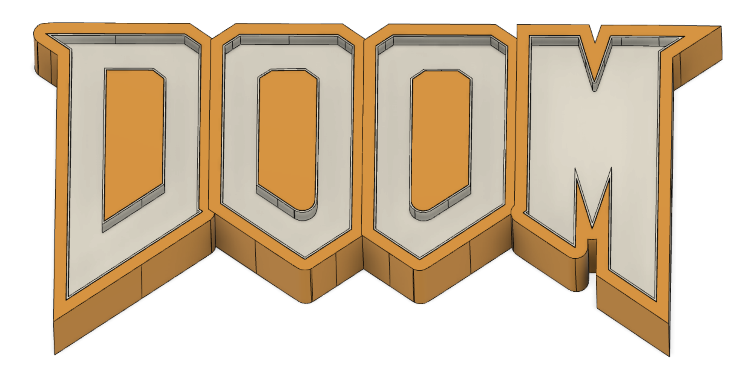 STL file DOOM LED Sign 🛡️ ・Design to download and 3D print・Cults