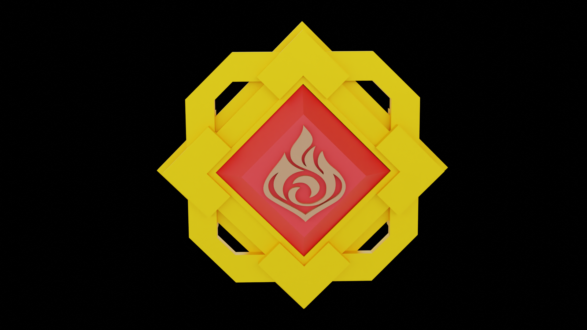 🎲 Vision Liyue - Pyro -Genshin Impact・ STL File for ・Cults