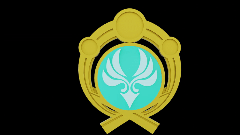 🎲 Vision Inazuma - Anemo -Genshin Impact・ STL File for ・Cults