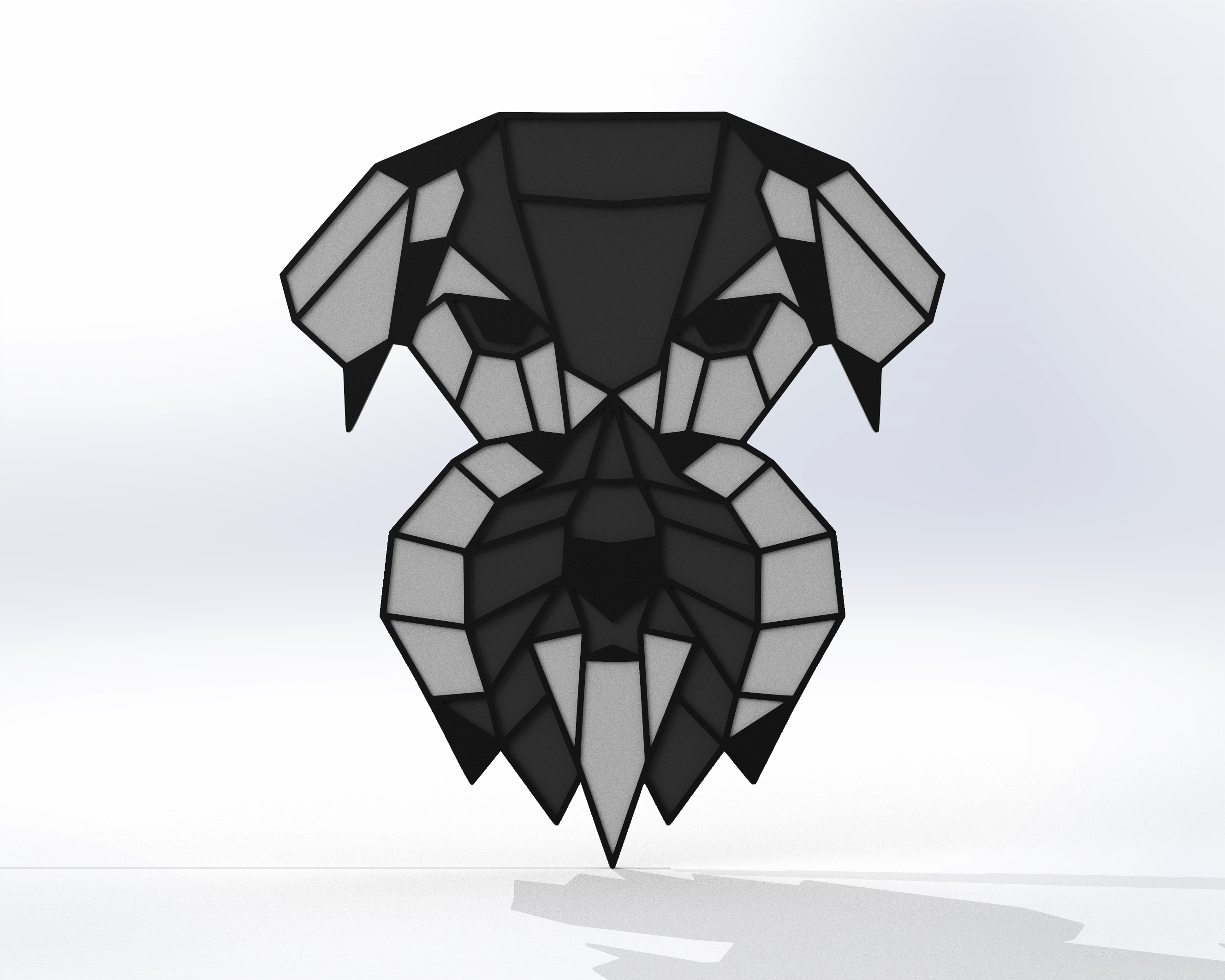 Archivo STL gratuito Perro Schnauzer Geometrico 🐉・Idea de impresión 3D ...