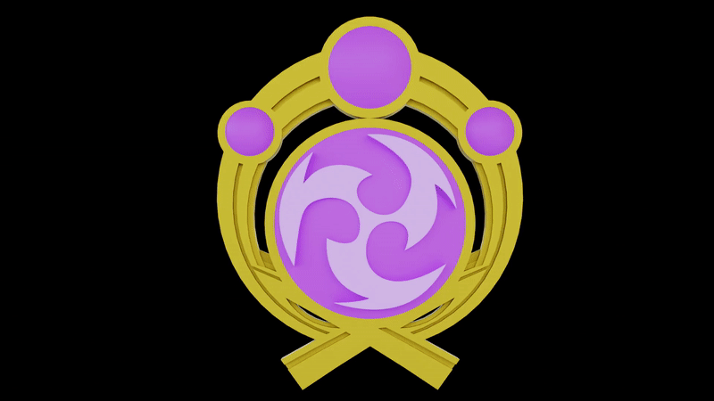 STL file Vision Inazuma - Electro -Genshin Impact 🎲 ・3D print object to ...