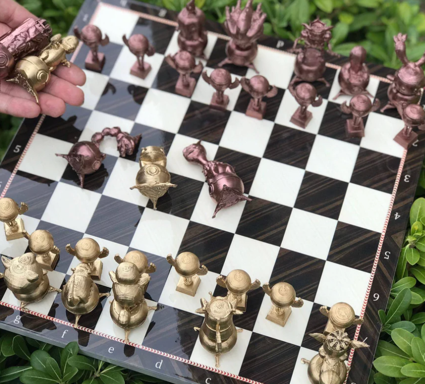 🐉 Pokemon Chess Set | Balbasur | Pikachu | Pokemon 2 side chess set ...
