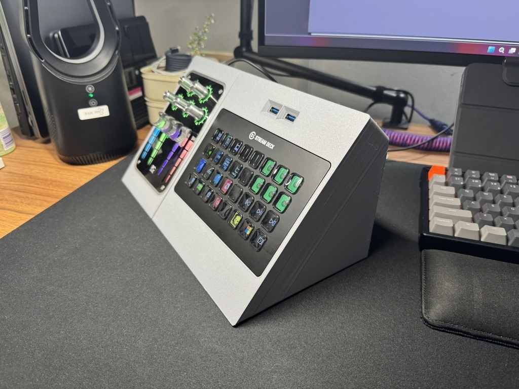 🎵 PCPanel Pro and Stream Deck XL stand・Free 3D File for ・Cults