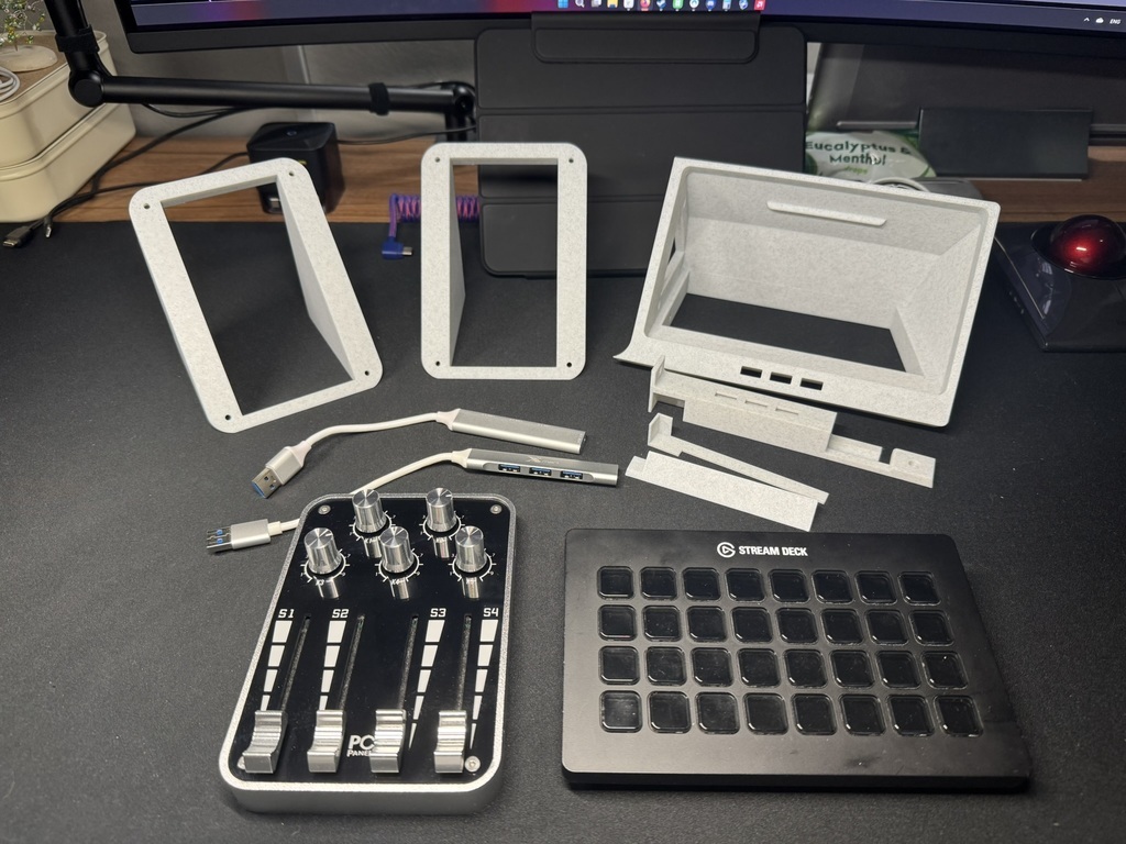 Free 3D file PCPanel Pro and Stream Deck XL stand V2 🖥️ ・Object to ...