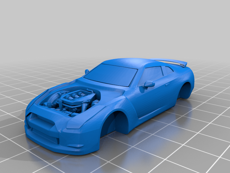 🚗 R35 GT-R and VR38DETT V6 twin turbo engine・Free STL File for ・Cults