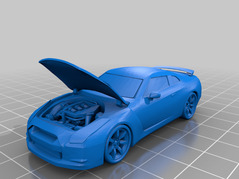 🚗 R35 GT-R and VR38DETT V6 twin turbo engine・Free STL File for ・Cults