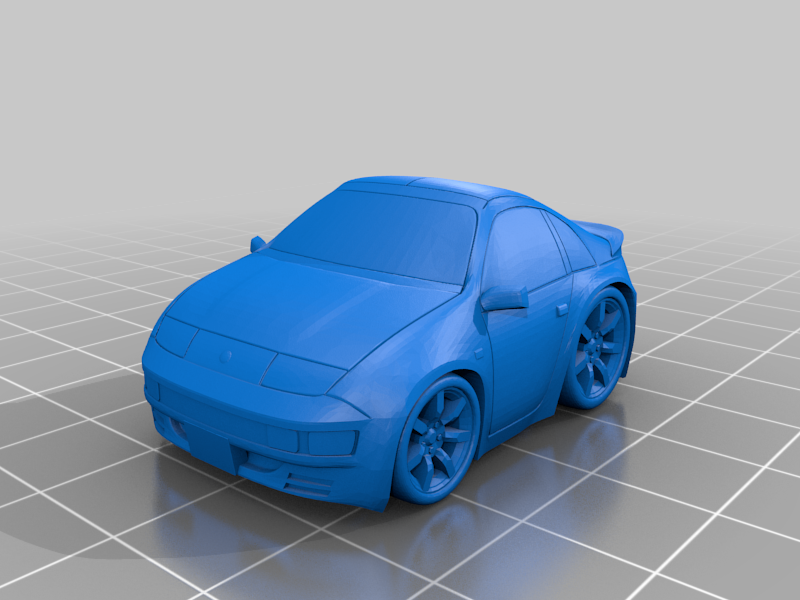 🚗 Nissan 300ZX (Z32) deformed・Free STL File for ・Cults