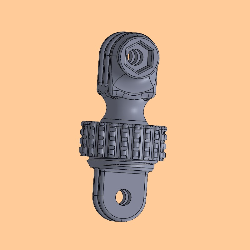 STL file Camera 360 degree rotating GoPro mount /360 derece dönen GoPro ...