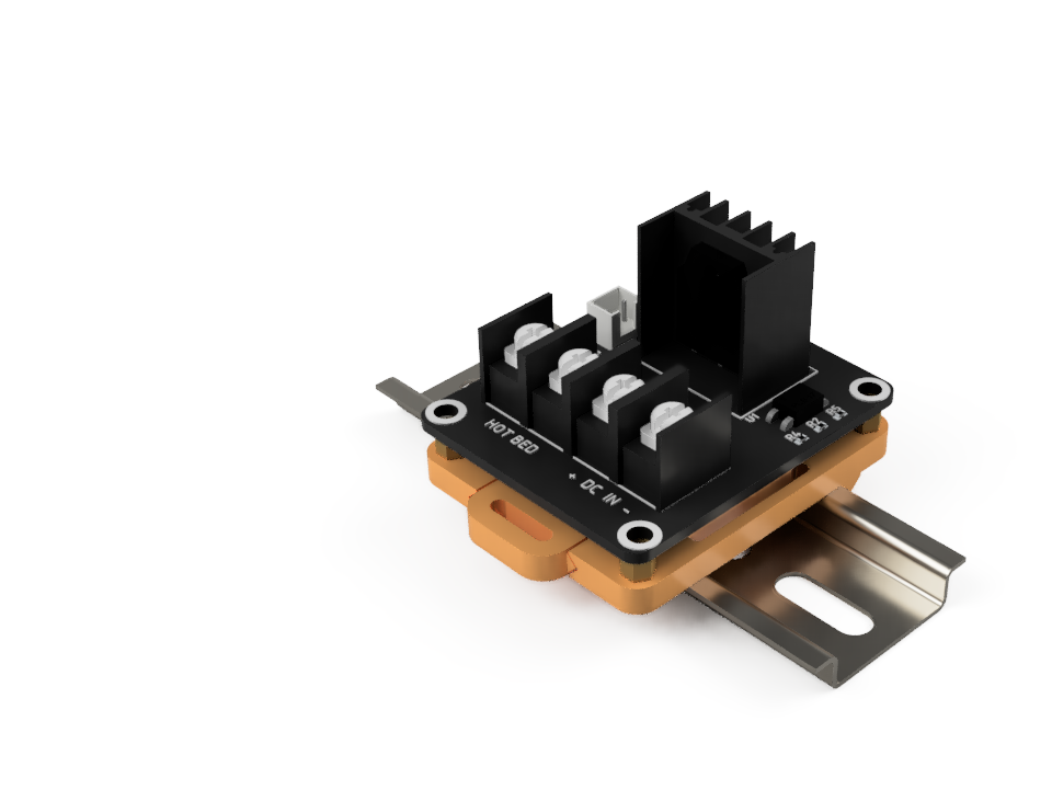 Free STL file 25A MOSFET module DIN rail mount 🔧 ・3D print design to ...