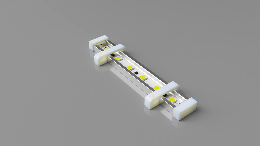 Free STL file LED strip profile mount and cap 🧢 ・Template to download ...