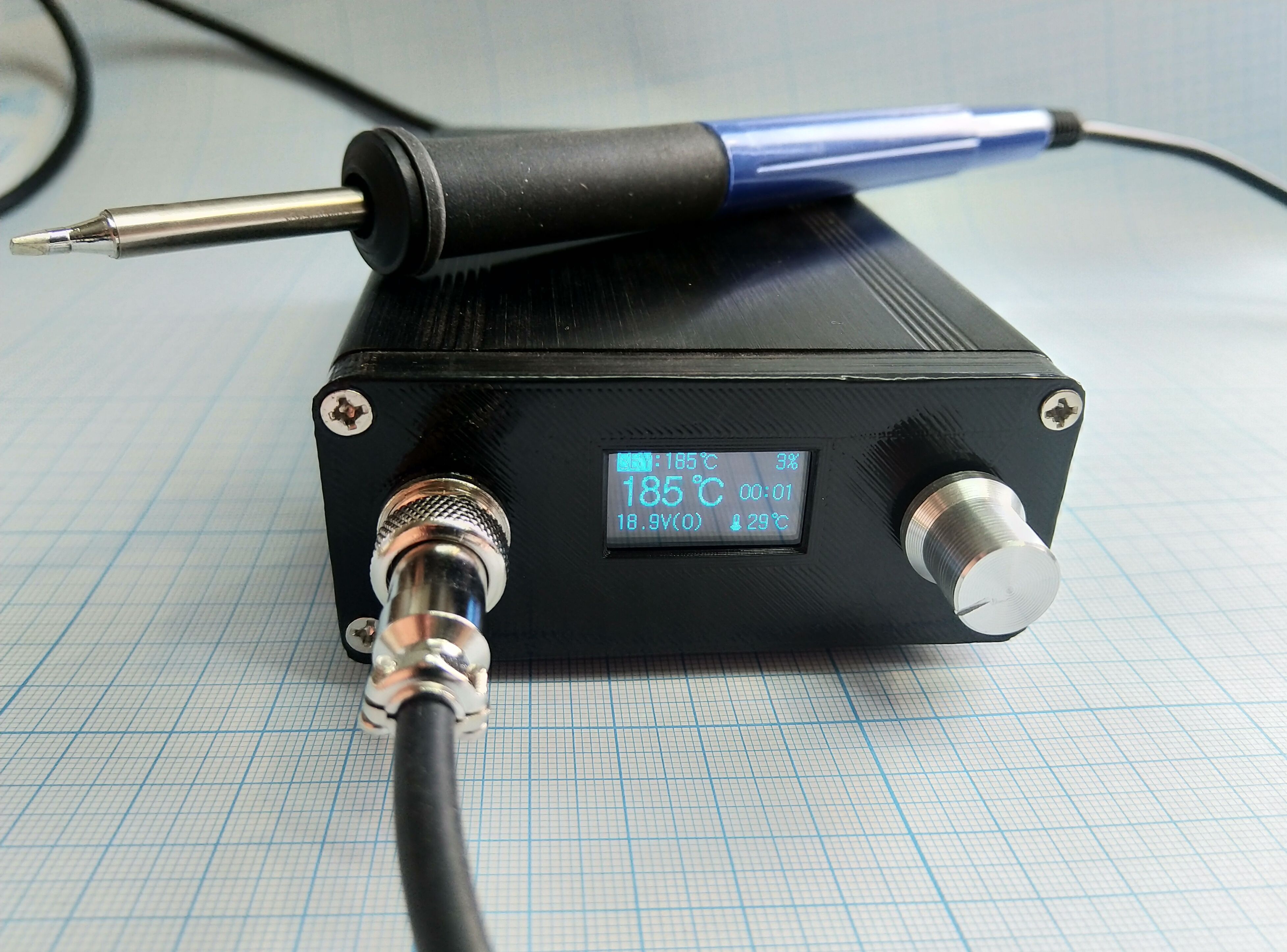 3D printed Front panel of the T12 soldering iron case・Cults