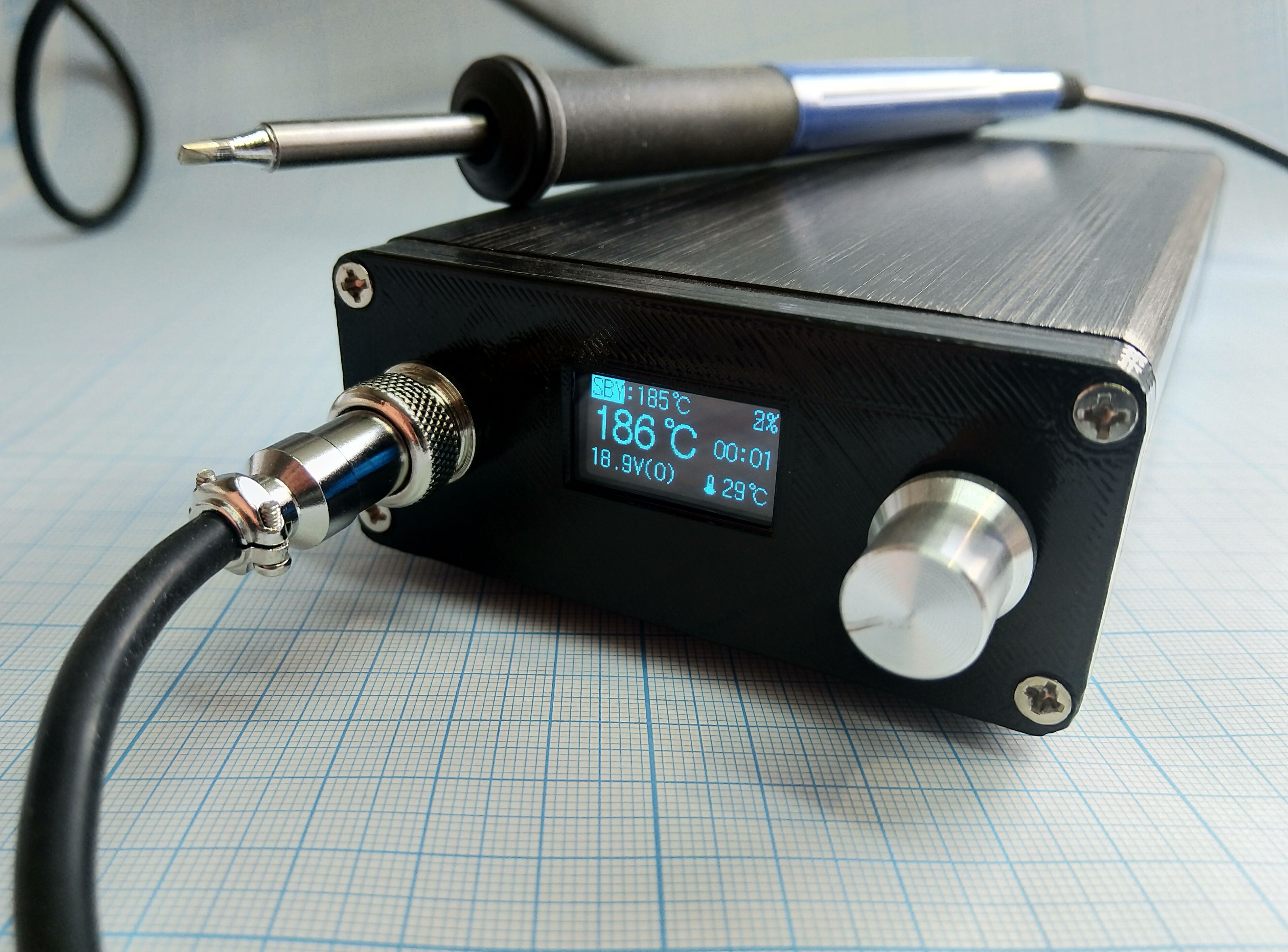 3D printed Front panel of the T12 soldering iron case・Cults