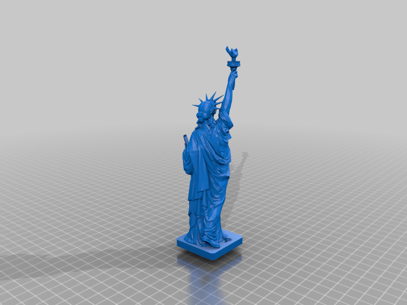 Free STL file Statue of Liberty with base building 110 % - two parts ...
