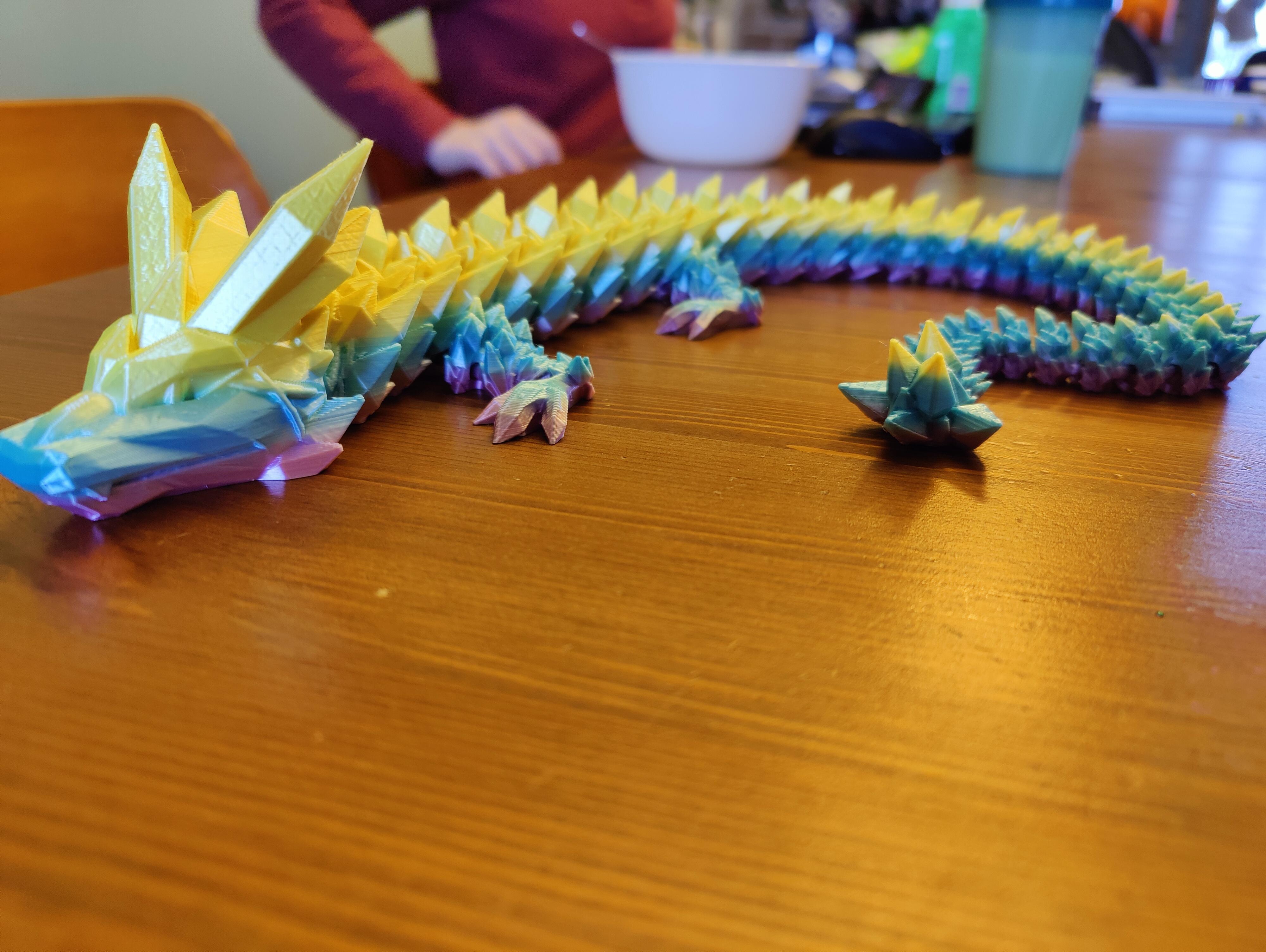 3D printing Crystal Dragon, Articulating Flexi Wiggle Pet, Print in ...