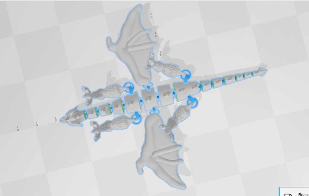 🐉 flexi medieval dragon PROTOTYPE・Free 3D File for ・Cults