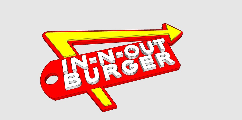 🗝️ In-N-Out Burger Keychain・Free 3D File for ・Cults