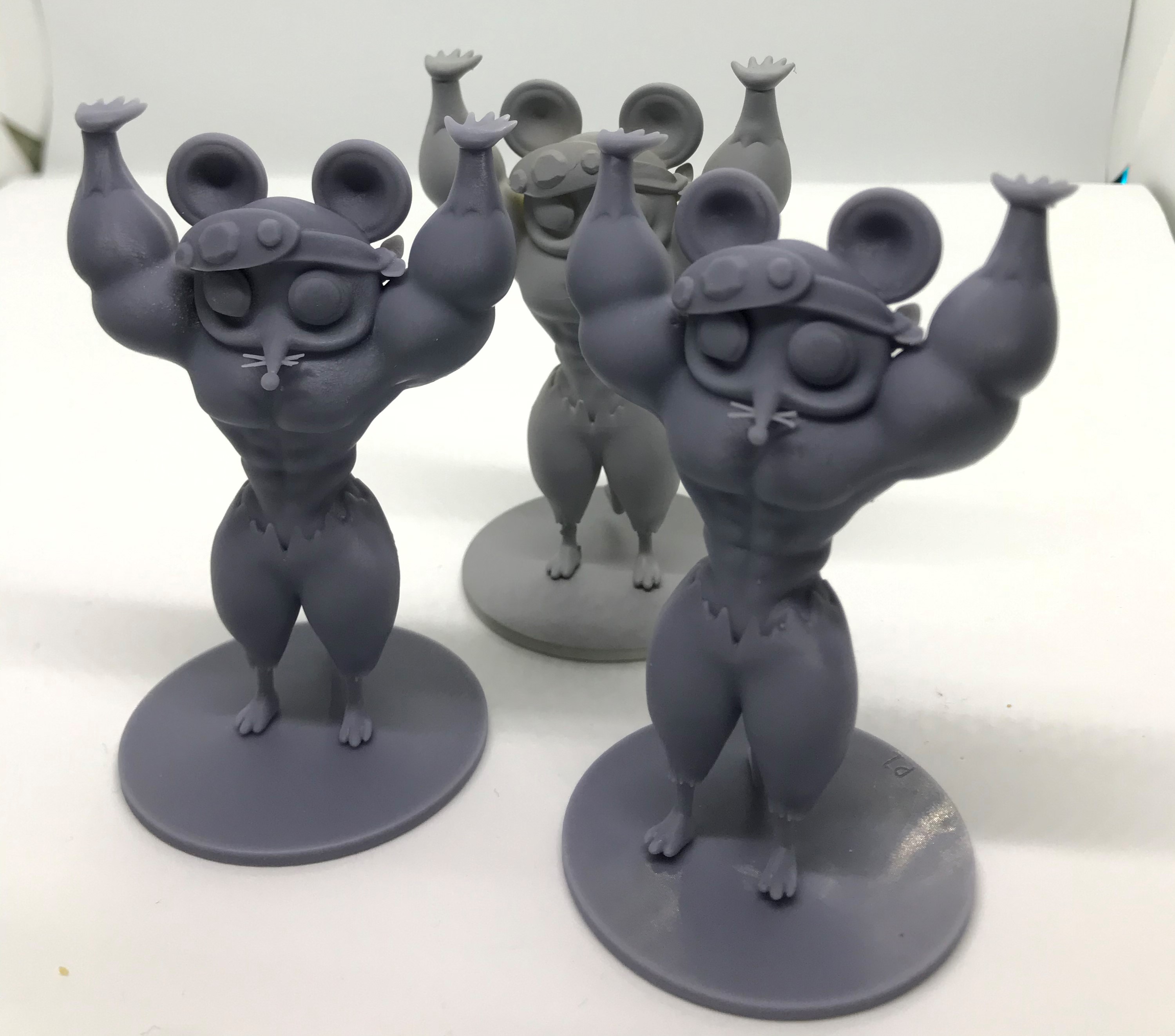 STL file Muscle Mice *Manga Style* Pose 1 💬 ・Model to download and 3D ...