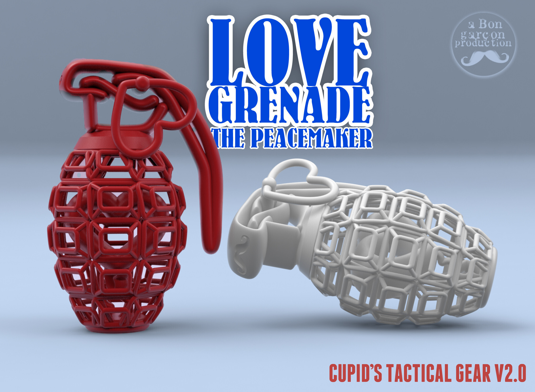 Free STL file LOVE GRENADE V2.0 [Cupid's Tactical Gear] ️‍🔥 ・3D ...