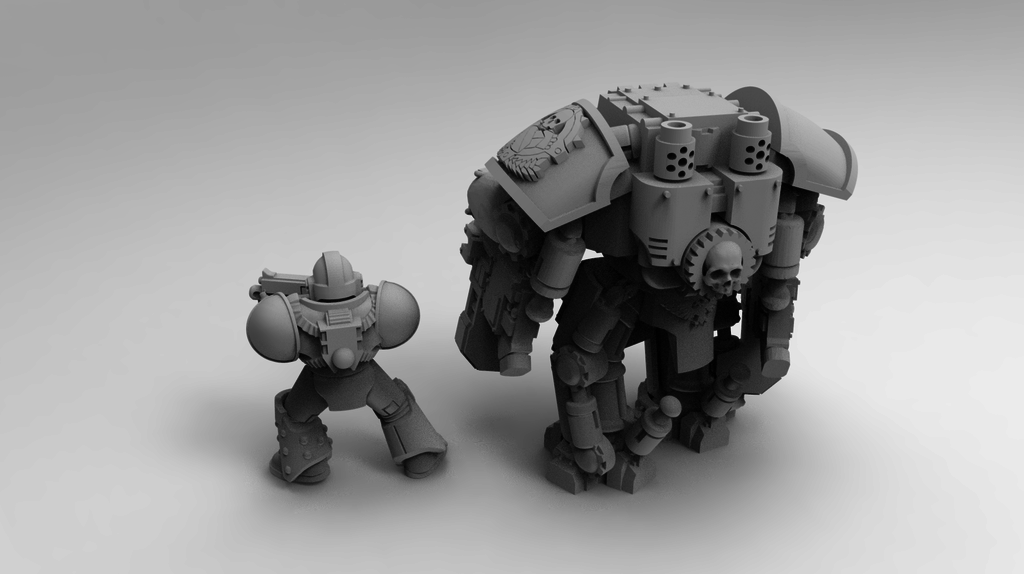 🛰 SPACE MARINE CENTURION DREADNOUGHT・Free 3D File for ・Cults
