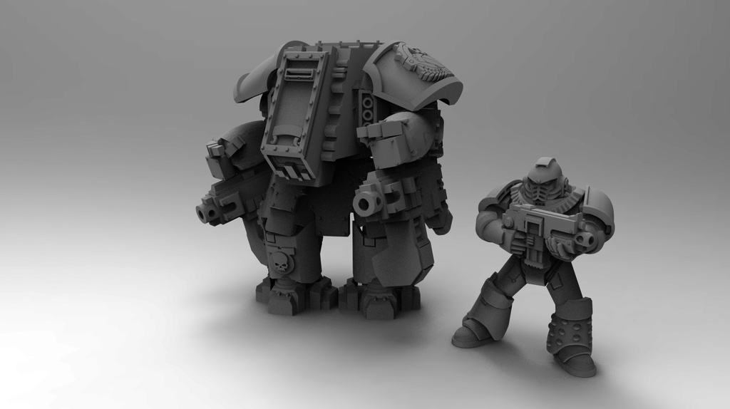 🛰 SPACE MARINE CENTURION DREADNOUGHT・Free 3D File for ・Cults