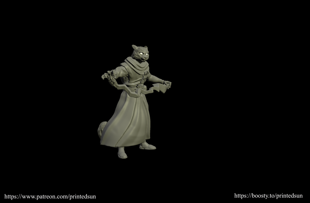 🧙 Tabaxi Mage・Free 3D File for ・Cults