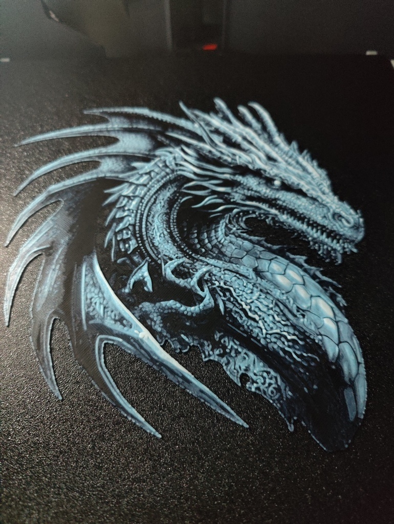🐉 HueForge Dragon・Free STL File for ・Cults