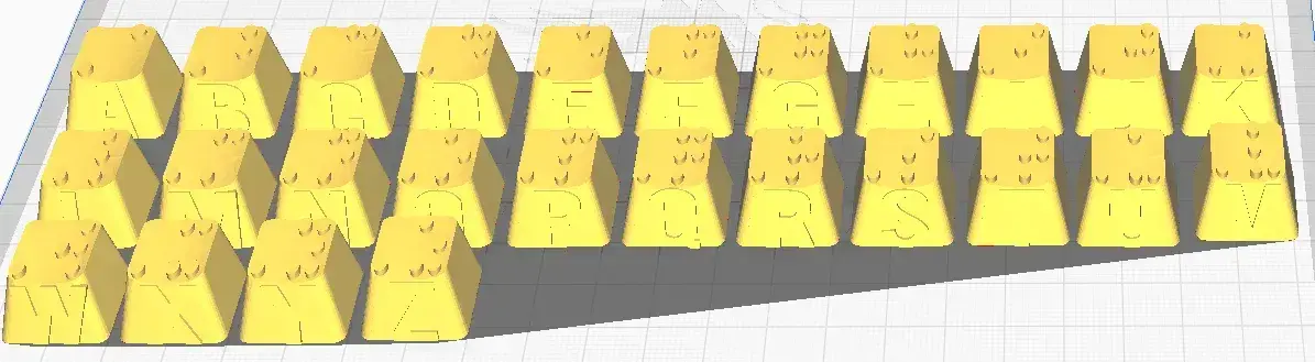 Free 3D file Keyboard caps - Braille Alphabet A-Z ⌨️ ・3D printable ...