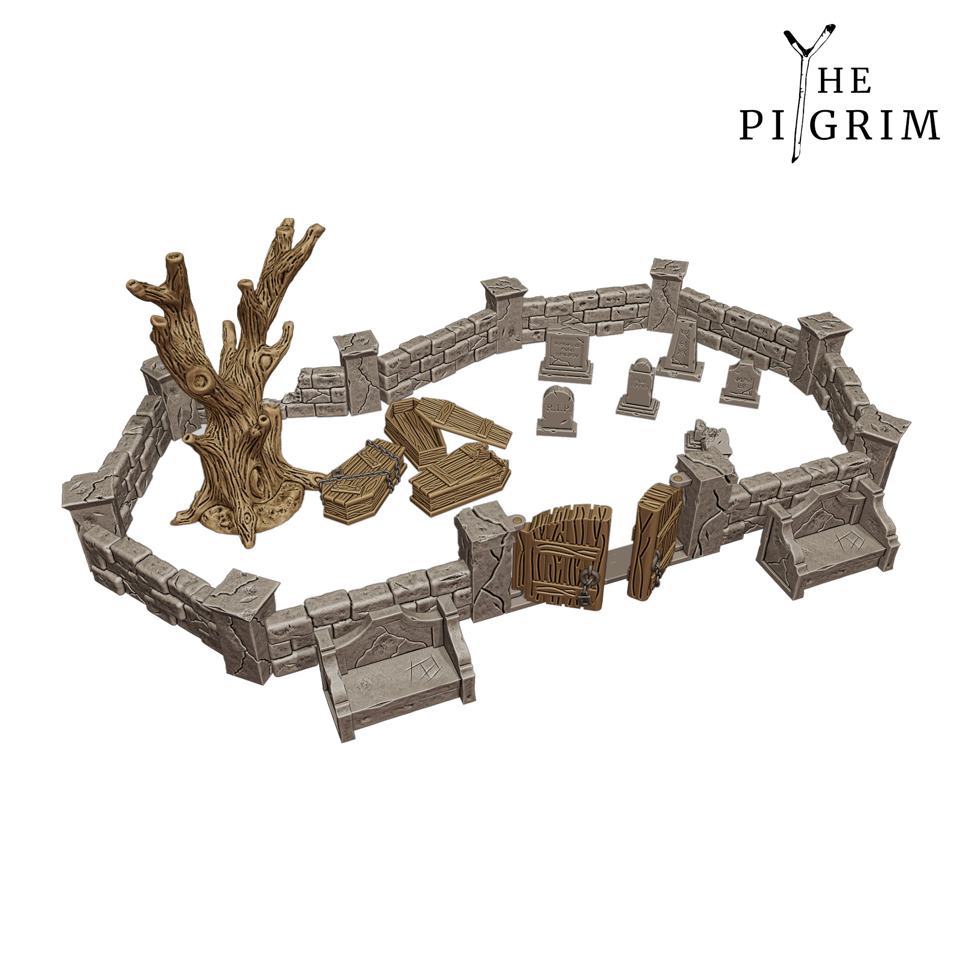 3D file Graveyard Set - TABLETOP TERRAIN DND RPG SCATTER 🎲 ・3D ...