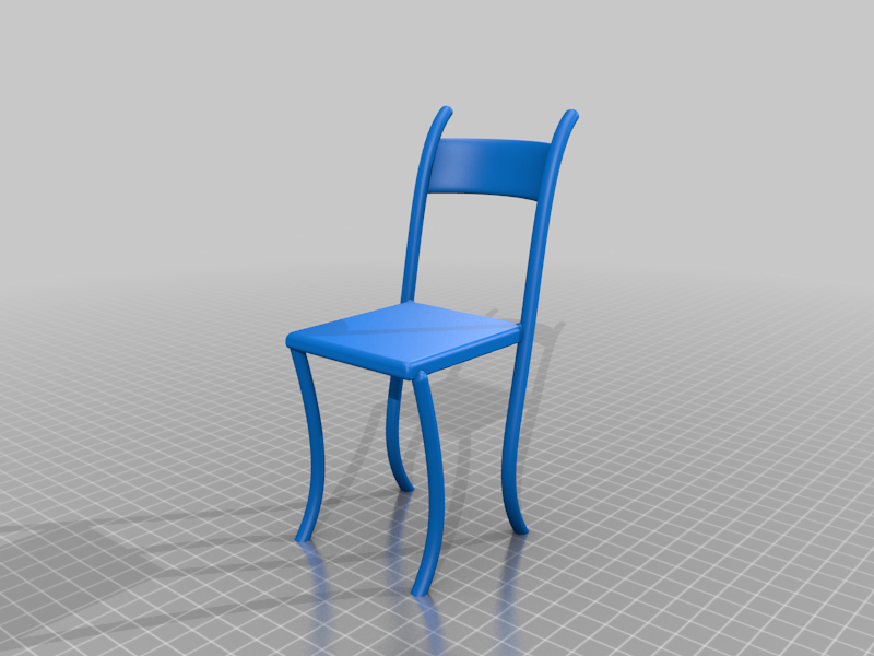Free STL file Barbie Kitchen / Kitchen / Chair / Chair / Table / Table ...