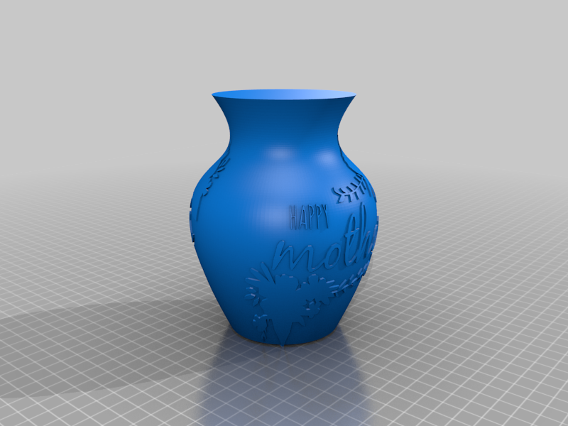 🏺 Happy Mother's Day Vase・Free 3D File for ・Cults