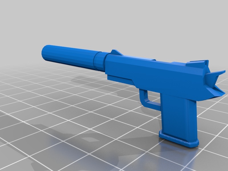 🔫 HitMan Toy gun with Silencer・Free 3D File for ・Cults