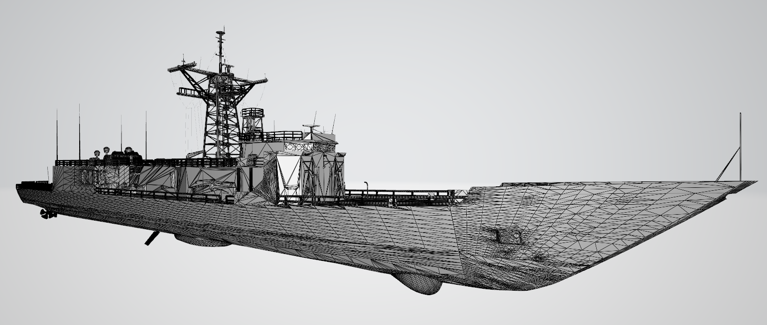 🛥️ MODERNIZED LEGENDARY EX US OLIVER HAZARD PERRY CLASS FRIGATE 3D ...