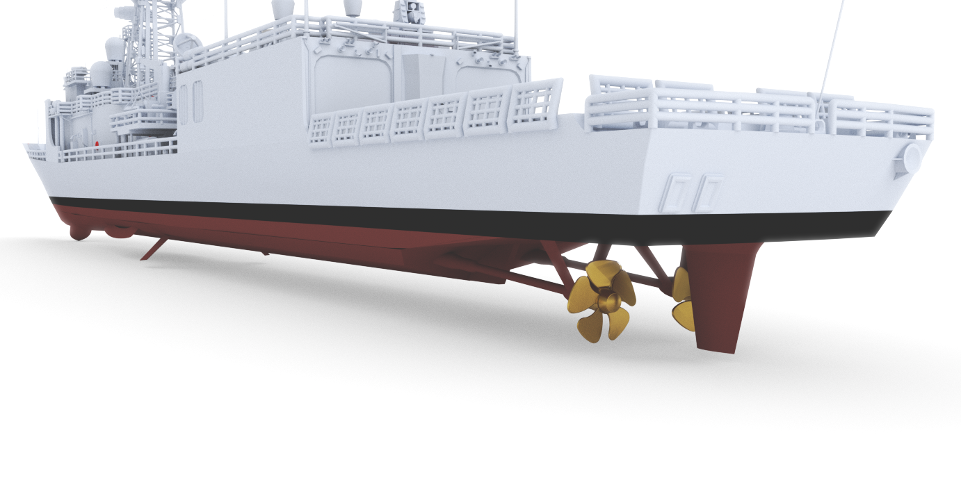 🛥️ MODERNIZED LEGENDARY EX US OLIVER HAZARD PERRY CLASS FRIGATE 3D ...