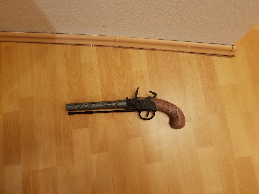 🔫 Flintlock Pistol (with remixed barrel)・Free 3D File for ・Cults