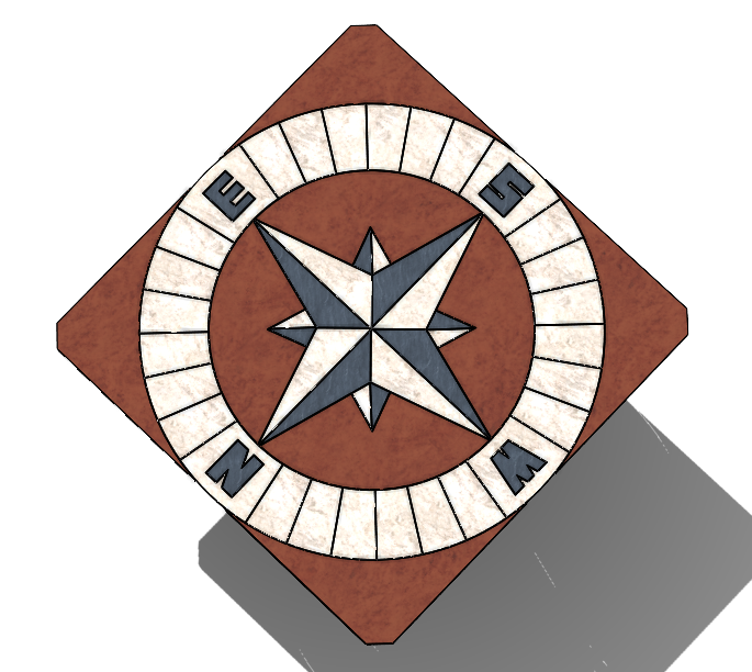 STL file Compass Table 🧭 ・Template to download and 3D print・Cults