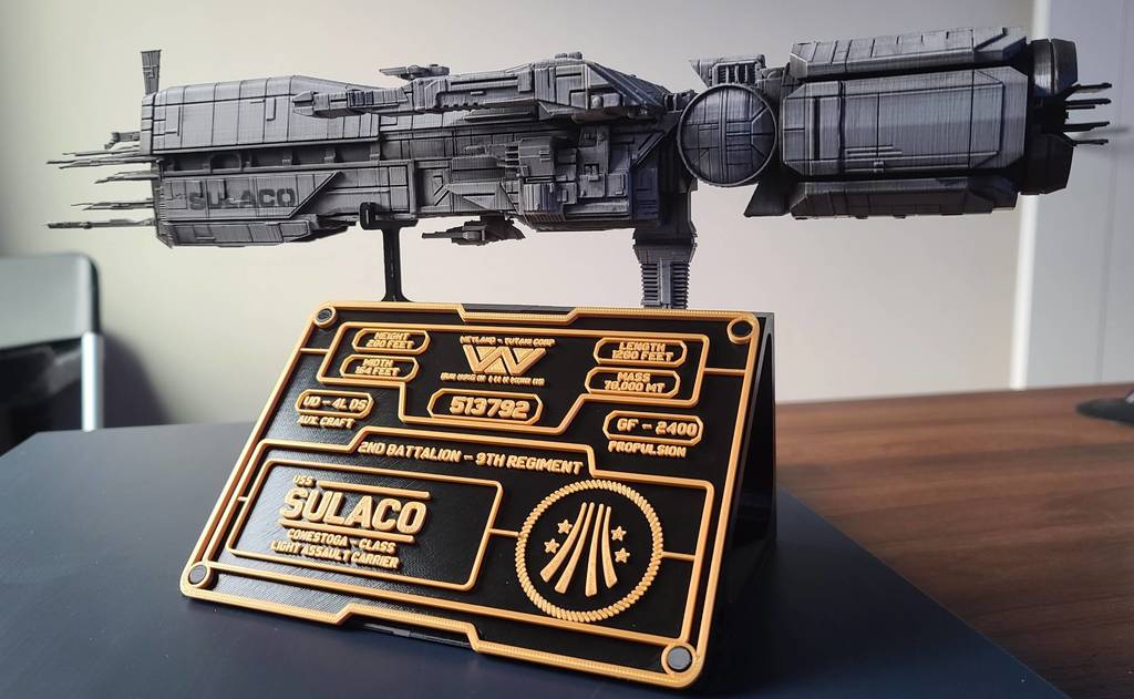 Free 3D file USS Sulaco Stand 🚗 ・3D print design to download・Cults