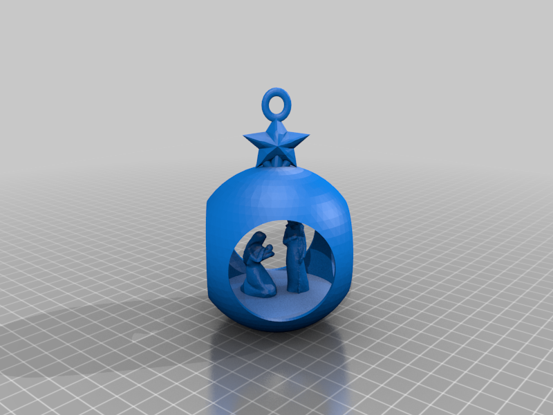 🎄 Nativity Christmas Ornament・Free STL File for ・Cults