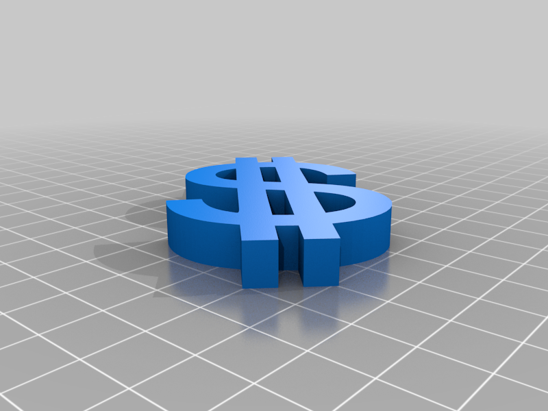 💵 Dollar Sign・Free 3D File for ・Cults