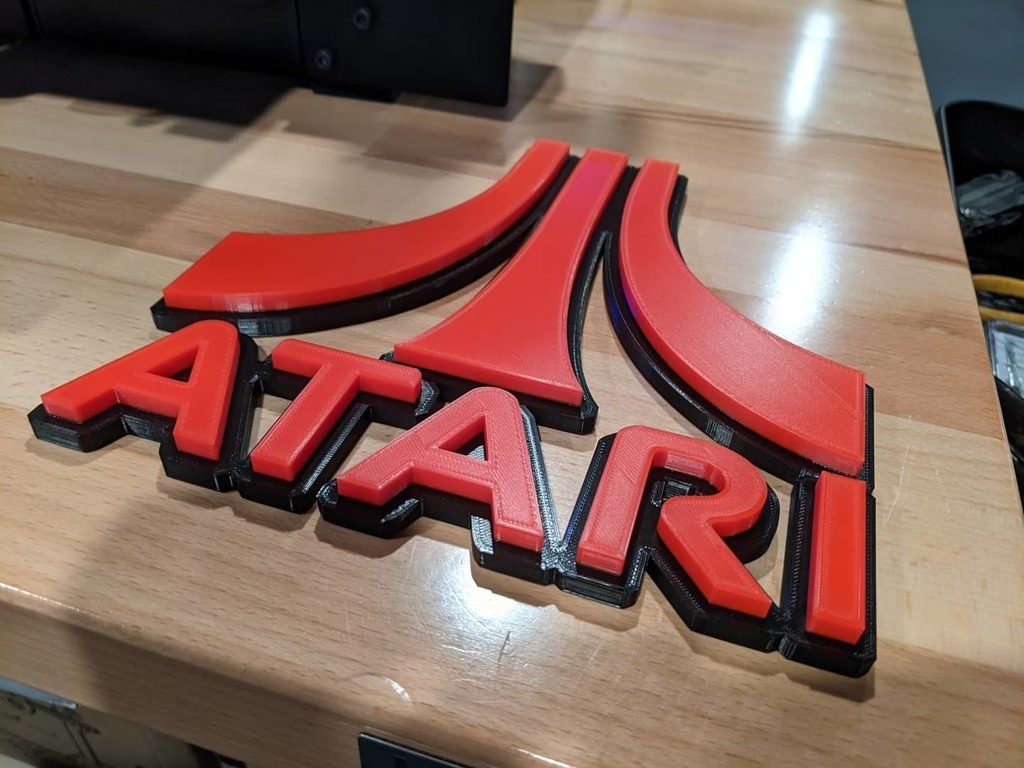 🎲 Atari Logo HD Reinforced・Free 3D File for ・Cults