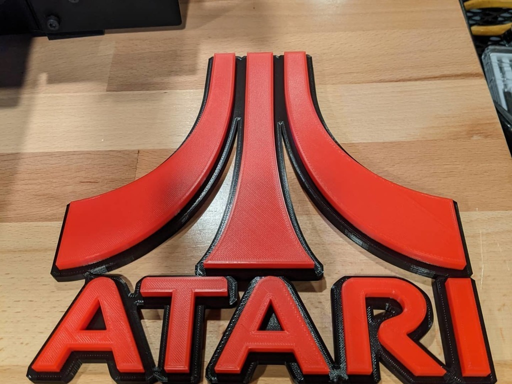 🎲 Atari Logo HD Reinforced・Free 3D File for ・Cults